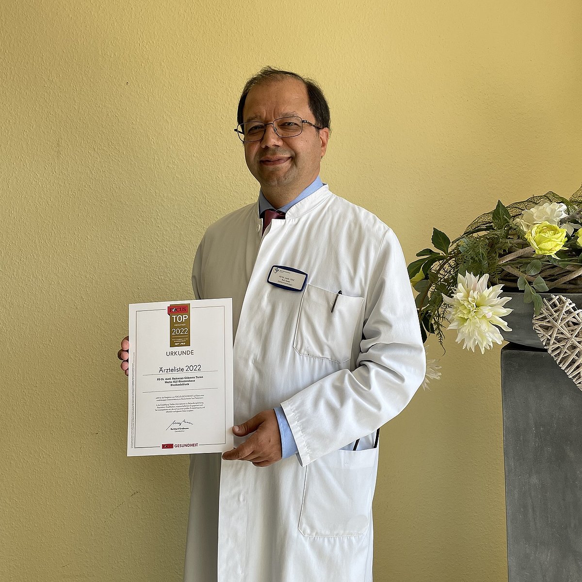 Dr. Turan als Top-Mediziner ausgezeichnet